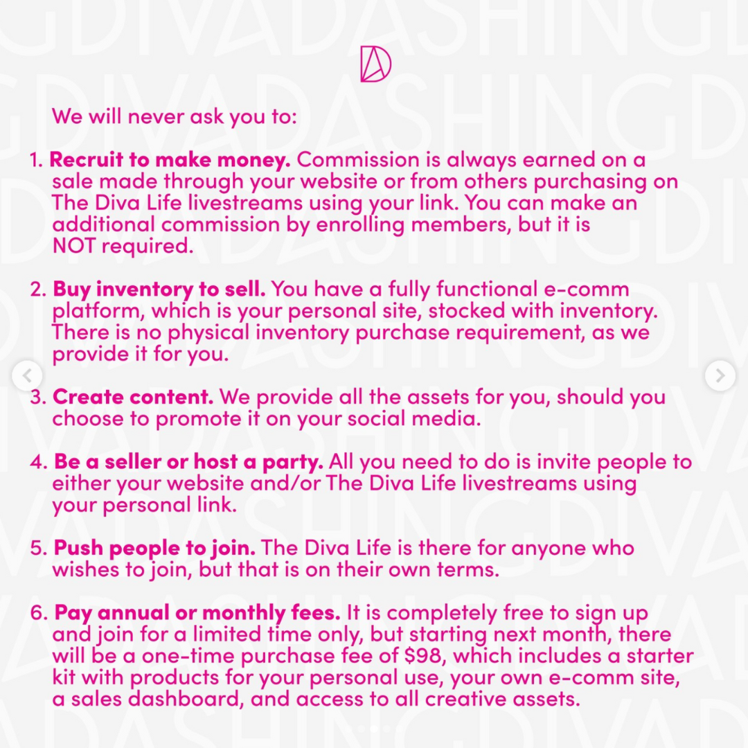 Diva Life (Dashing Diva) MLM Compensation Plan